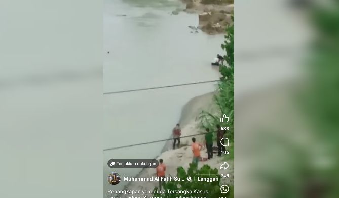 Detik-detik Dua Warga Hanyut Terbawa Arus Sungai Silau di Kisaran