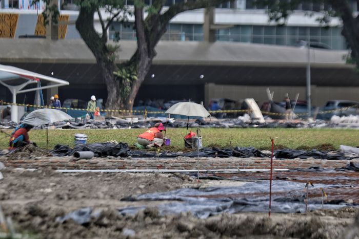 Revitalisasi Lapangan Merdeka Medan Hampir Rampung