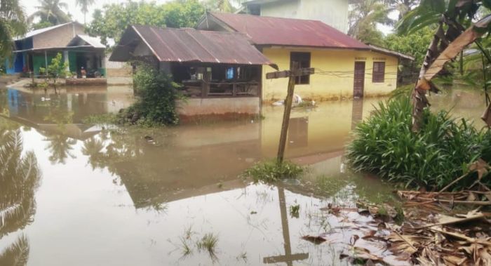 Sungai Bangkatan Meluap, Puluhan Rumah di Binjai Terendam Banjir