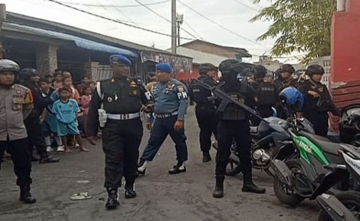 Pasca Pembakaran Motor Polisi, Tim Gabungan Sweeping di Bagan Deli