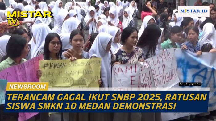 Newsroom : Terancam Gagal Ikut SNBP 2025, Ratusan Siswa SMKN 10 Medan Demonstrasi