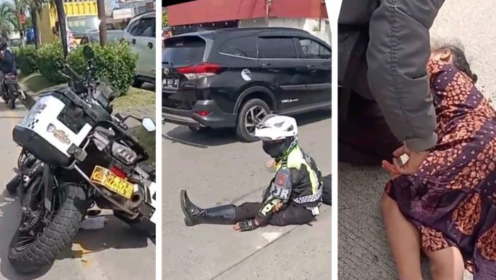 Diduga Ugal-ugalan, Motor PJR Polda Sumut Tabrak Wanita Lansia di Medan