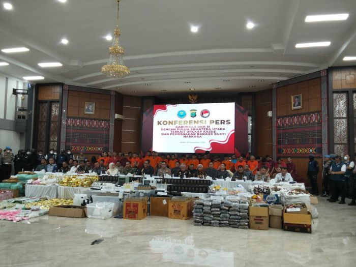 BNN-Polisi Ungkap 4.749 Kasus Narkoba di Sumut dan Aceh, Sita 1,7 Ton Narkotika