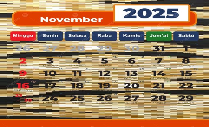 Kalender November 2025: Cek Tanggal Merah, Hari Libur, dan Momen ...