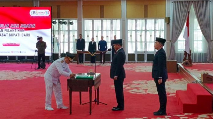 Charles Bantjin Dilantik sebagai Pj Bupati Dairi