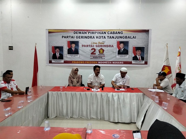 Gerindra Cabang Tanjungbalai Deklarasikan Gibran Sebagai Bacawapres Prabowo