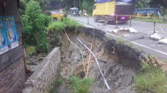 Hujan Deras, Longsor Jembatan Sisingamangaraja Makin Lebar