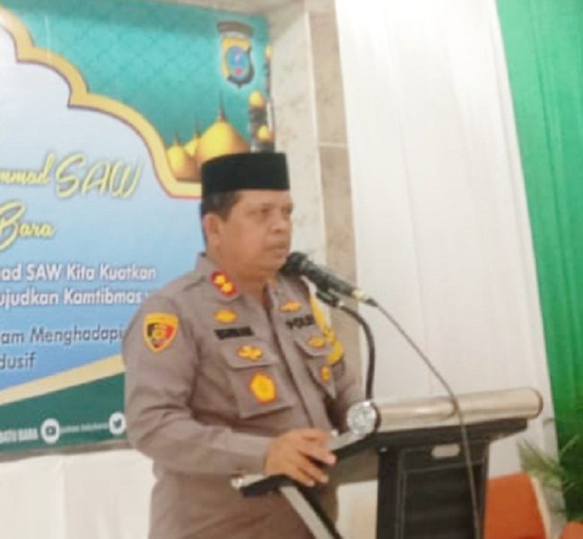 Kapolres Batu Bara: Bersedekah Wujud Keteladanan Nabi Muhammad SAW