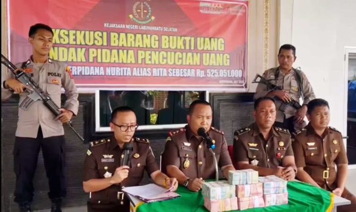 Kejari Labusel Eksekusi Barang Bukti TPPU Hasil Narkoba Senilai Rp525 Juta