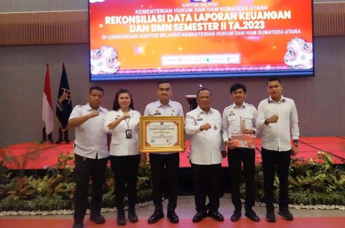 Lapas Medan Raih Penghargaan Satker Pengelolaan BMN Terbaik