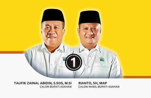 Menang Lawan Kolom Kosong di Pilkada Asahan, Taufik – Rianto Raih 178.671 Suara