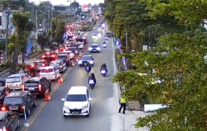 One Way dari Pintu Tol Sinaksak Menuju Siantar Diberlakukan