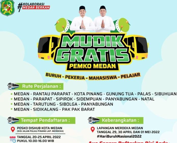 Pemko Medan Fasilitasi Mudik Gratis, Catat Tanggalnya! Pemko Medan Fasilitasi Mudik Gratis, Catat Tanggalnya!