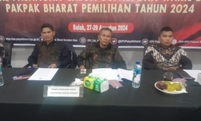 Pendaftaran Paslon Bupati Dibuka, Ini Imbauan KPU Pakpak Bharat