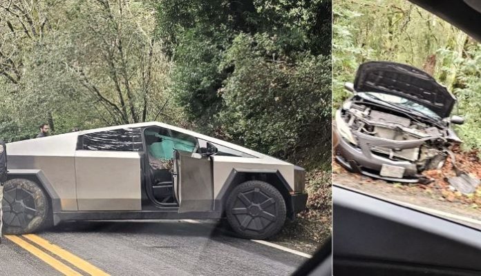 Pertama di Dunia, Kecelakaan Cybertruck Tesla Ditabrak Corolla