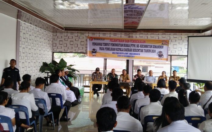 Polres Samosir Kawal Pelantikan dan Pembekalan PTPS Pilkada 2024