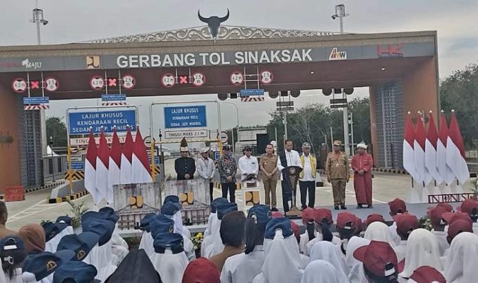 Tol Sinaksak Diresmikan, Tarif Gratis Selama 14 Hari